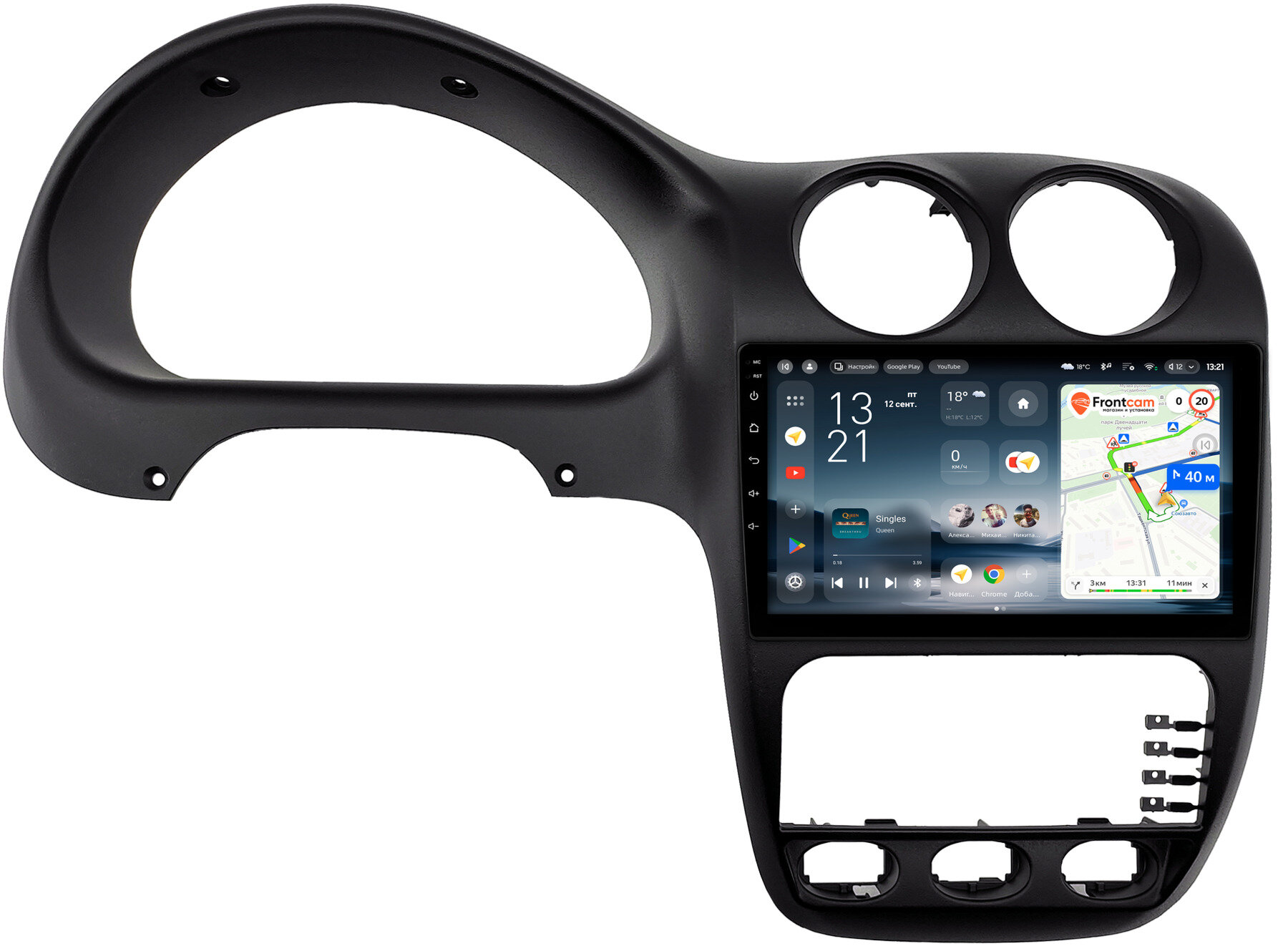 Штатная магнитола Teyes CC4L 4/64 9" RM-9-1303 Daewoo Matiz 2000-2015 Android 14 (4G-SIM, IPS, AI)