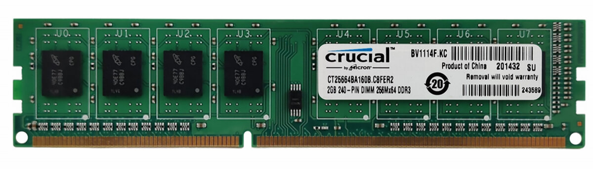 Оперативная память Crucial CT25664BA160B. C8FER2 DDRIII 2Gb