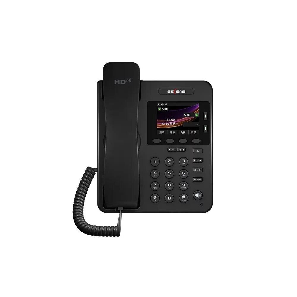 SIP телефон Escene ES270-PC, 2 SIP-линии, цветной HD-дисплей 2.4", PoE