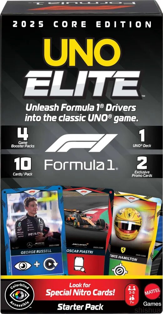Карточная игра UNO Elite F1 Mattel Games JLV42, для компании, развитие логики