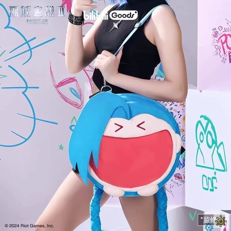 Arcane Jinx портфель, джинкс аркейн портфель, league of legends Аниме, 38*38cm, DIY