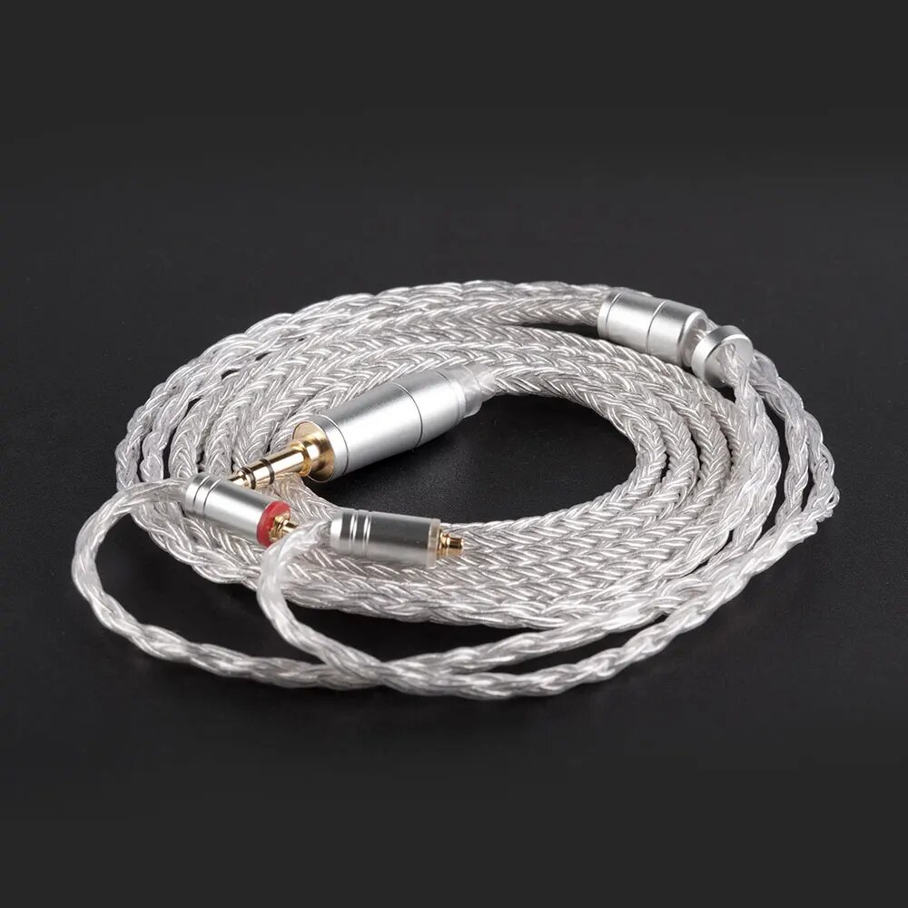 KBEAR серебряный кабель для наушников MMCX 3.5mm