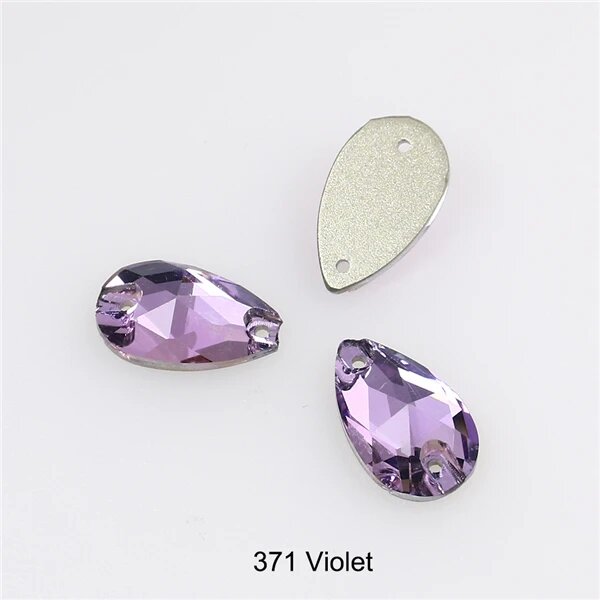 Фиолетовые каплевидные стразы 11x18mm Violet371