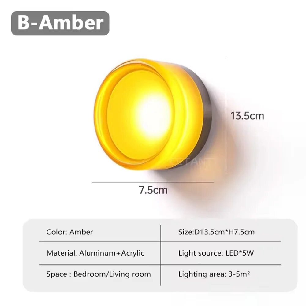 LED настенный светильник B Amber, желтый