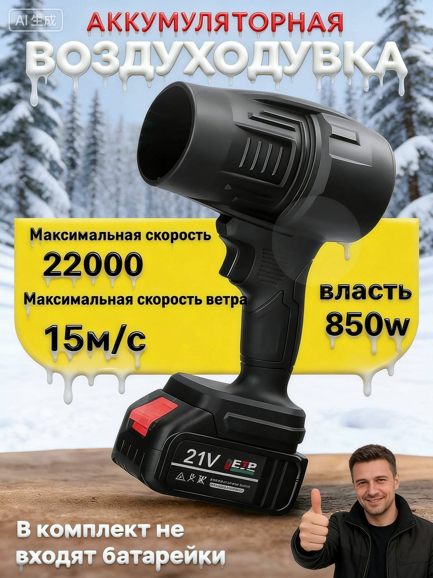 Воздуходувка,845Вт