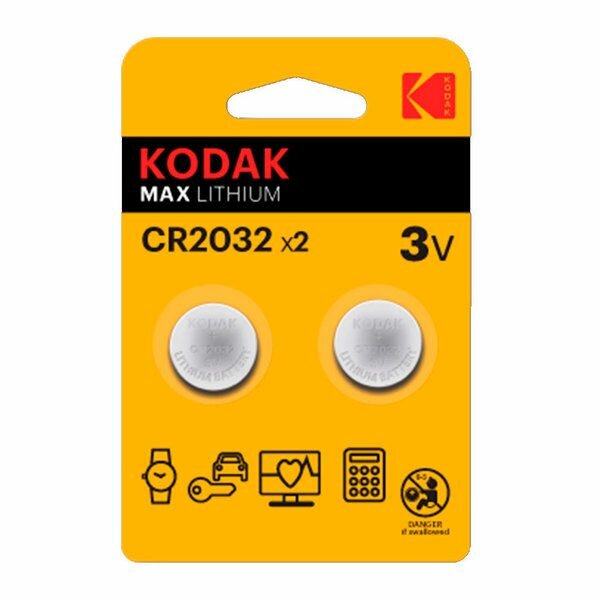 Батарейка CR2032 для брелока сигнализации (Kodak) (2шт) MAX Lithium