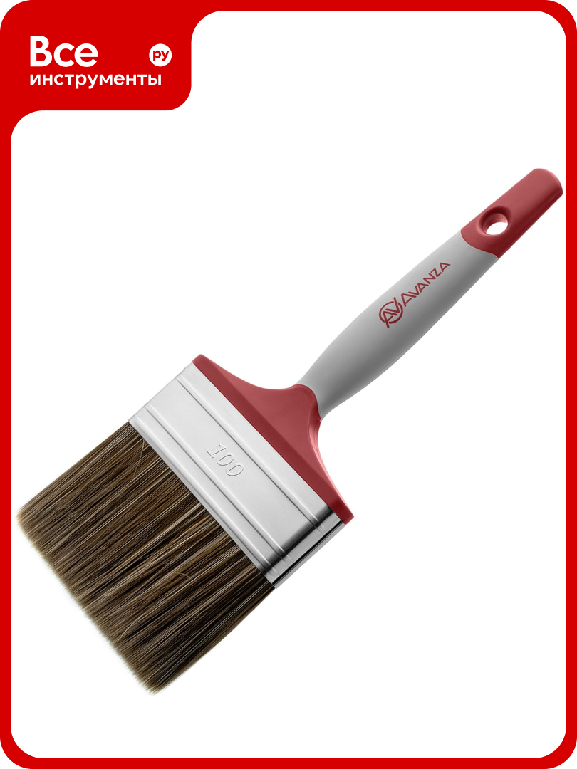 Кисть малярная для пропиток и антисептиков Avanza 100x15 мм VK03-100