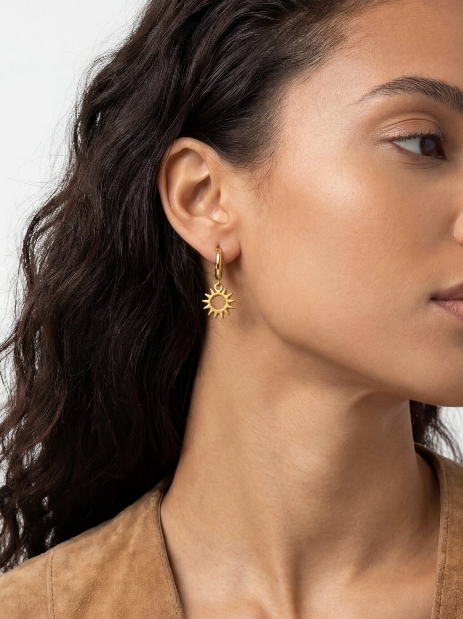 Серьги LU Jewel, размер 15 мм, золотой