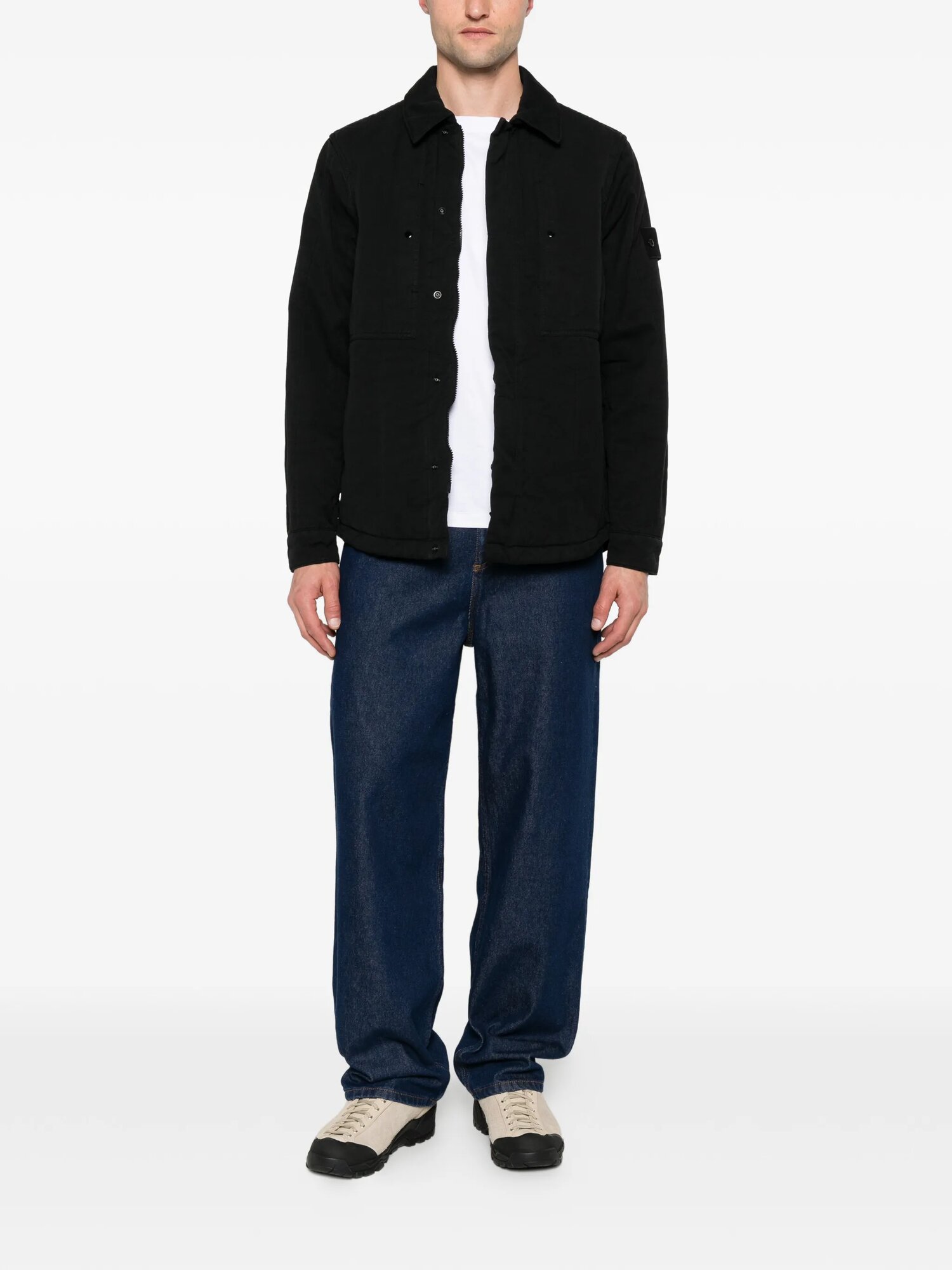 Куртка Stone Island Logo-patch pocket jacket, размер M, black/black — фото 1