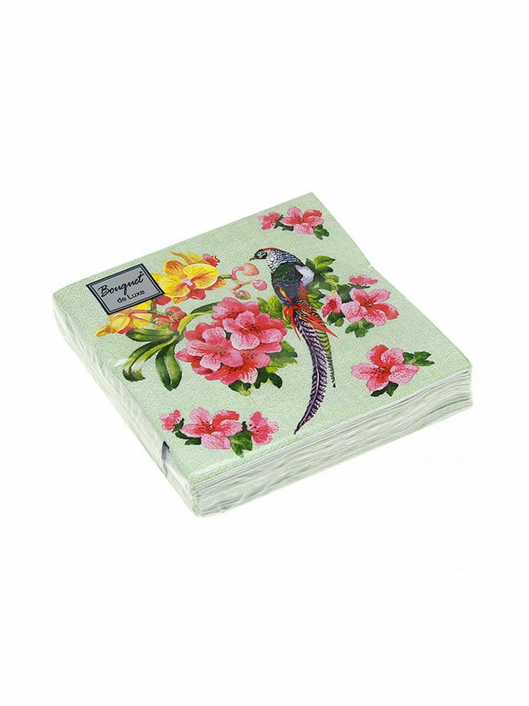 Салфетки бумажные трехслойные "Art Bouquet Home Collection" Райский сад, 33х33 см, в пачке 20 штук