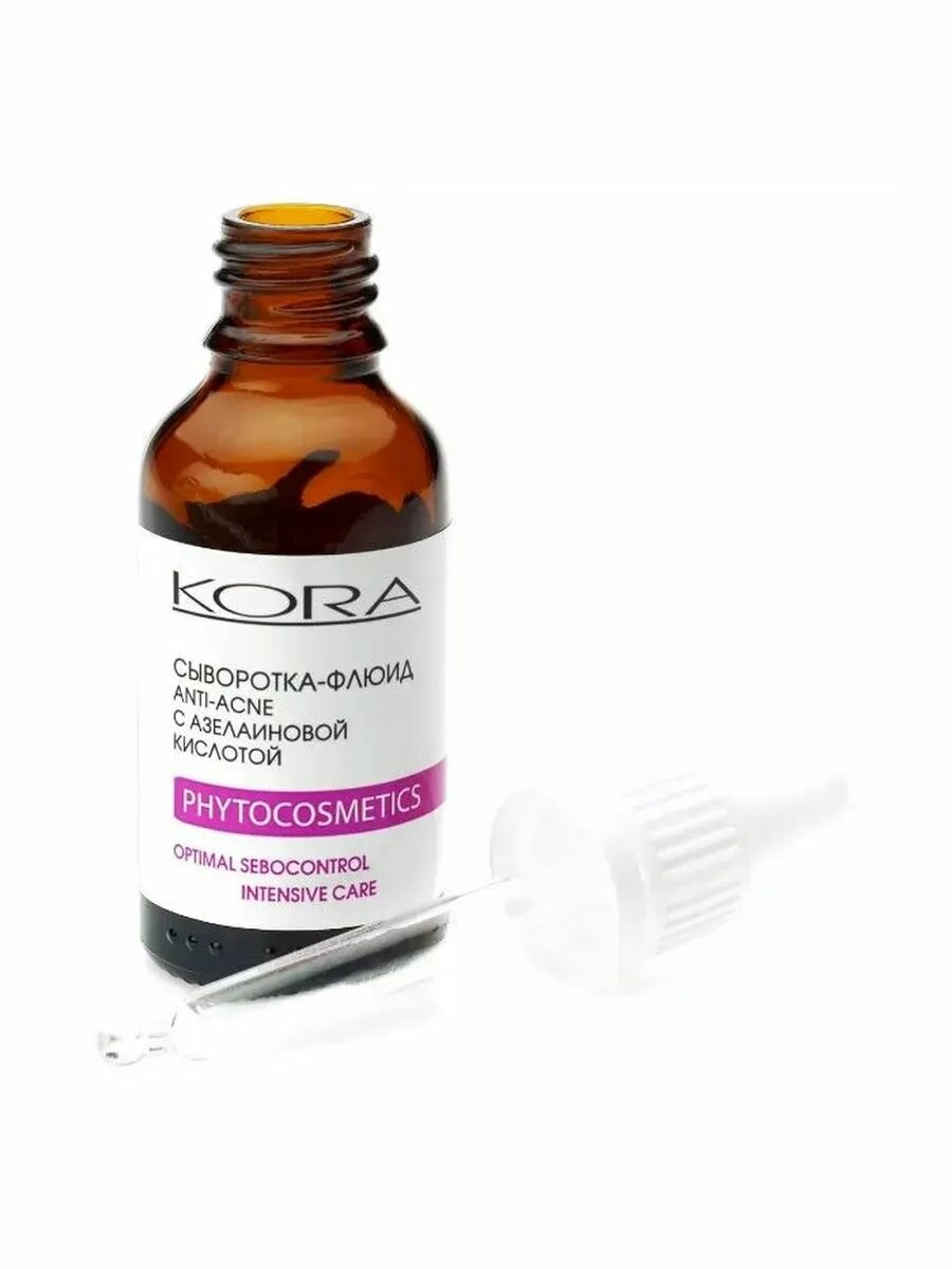 Кора Сыворотка-флюид Anti-Acne с азелаиновой кислотой, 30 мл