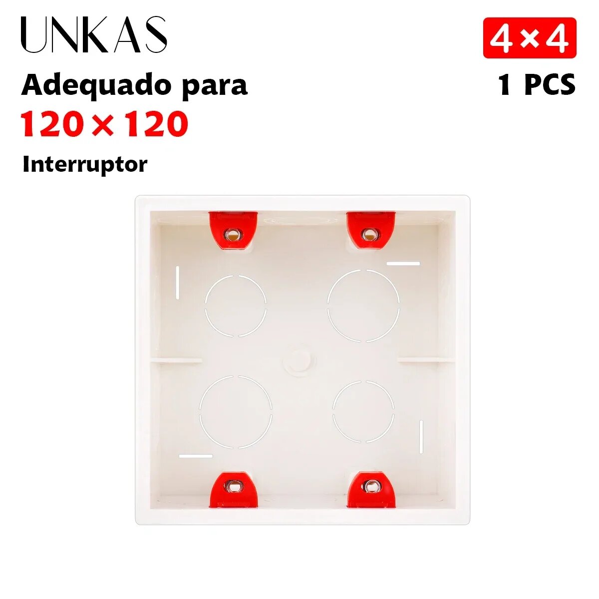 UNKAS Монтажная коробка для выключателя 120x120 мм