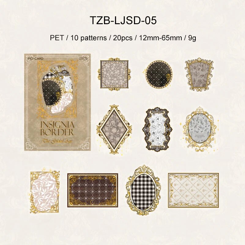 Наклейки JIANWU Golden Age, TZB-LJSD-05, 20шт