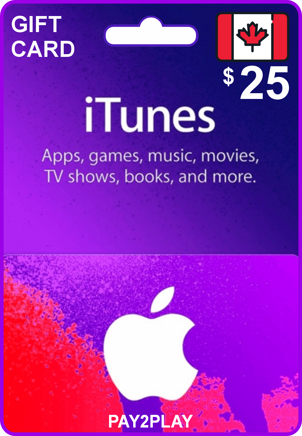 Подарочная карта Apple / Пополнение App Store&iTunes (Apple ID) / на 25 Канадских долларов / Канада