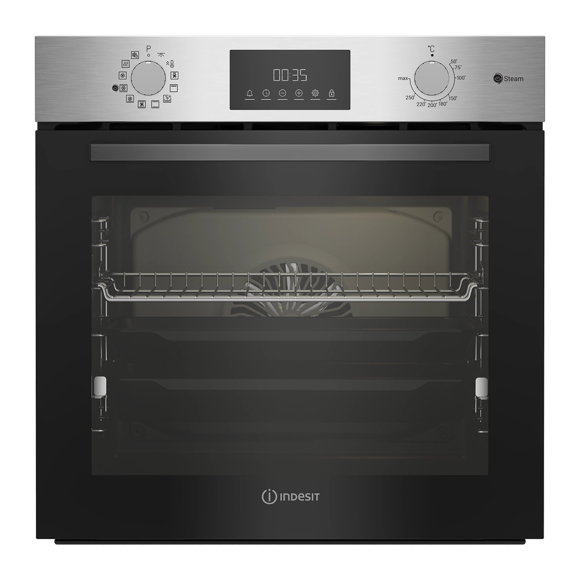 Электрический духовой шкаф Indesit IBFTS 4941 JH IX, 72л, очистка каталитическая + паровая