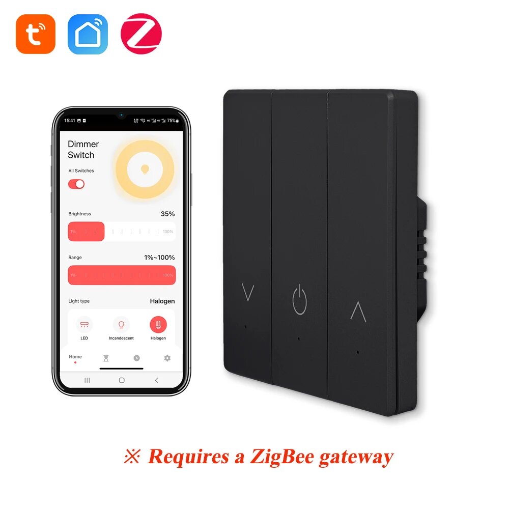 Диммер ZigBee Tuya Smart BLACK
