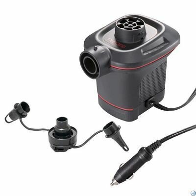 Насос электрический, работает от прикуривателя 12V (66636, "Intex") + 3 насадки