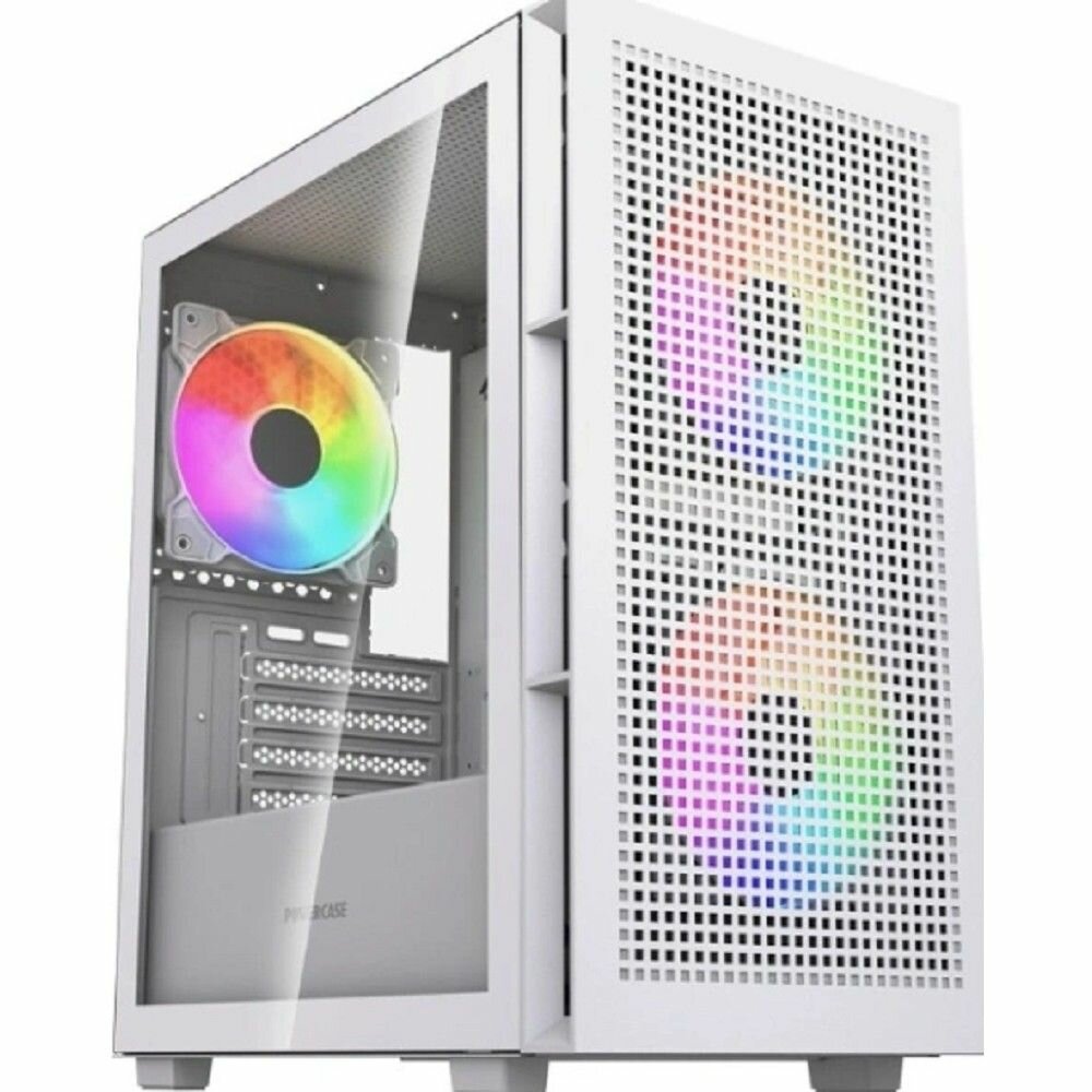 Powercase Корпус Корпус Mistral SM05 ARGB, Tempered Glass, 3x120mm ARGB PWM fans, белый, mATX CMMSM05W - A3