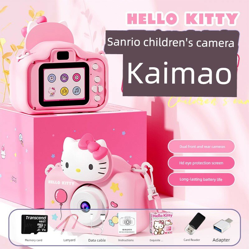 Камера Hello Kitty с 32 ГБ памяти и сумкой-органайзером - модель D подарок ко дню рождения для девочек 3-6 лет