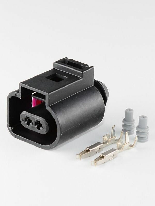 Разъем (колодка, фишка) 2 контактный (2 pin) 1J0973702 датчика температуры а/м Audi Volkswagen Skoda SEAT