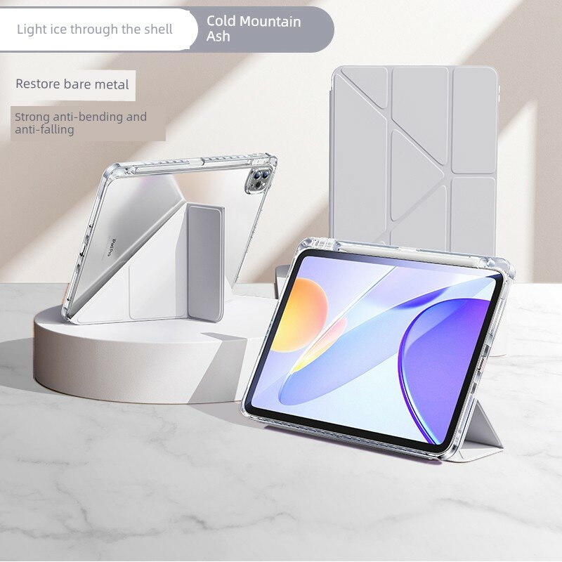 Ультратонкий чехол для iPad 10-го поколения 10.9 дюймов с подставкой и отсеком для ручки — Холодный Горный Серый