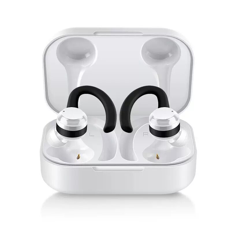 Беспроводные наушники Bluetooth с шумоподавлением, водонепроницаемые спортивные, цвет белый (новый)
