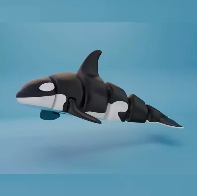 3D-печатная модель косатки для детей обучающая игрушка с реалистичными деталями морского создания
