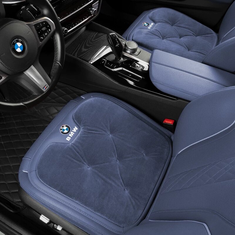 BMW Передние Сиденья Подушки, Два Элемента, Зимняя Утепленная Флис, Звездный Синий