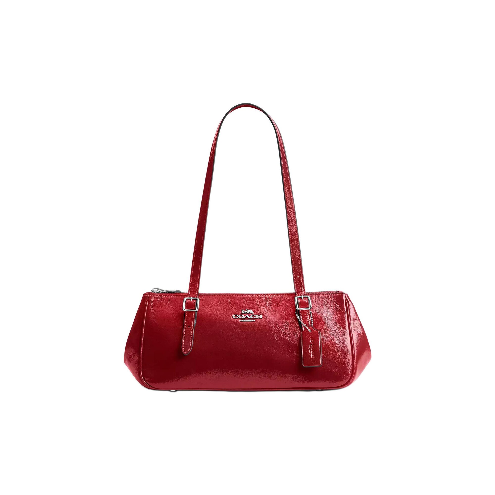 Сумка Coach, фактура матовая, красный — фото 1