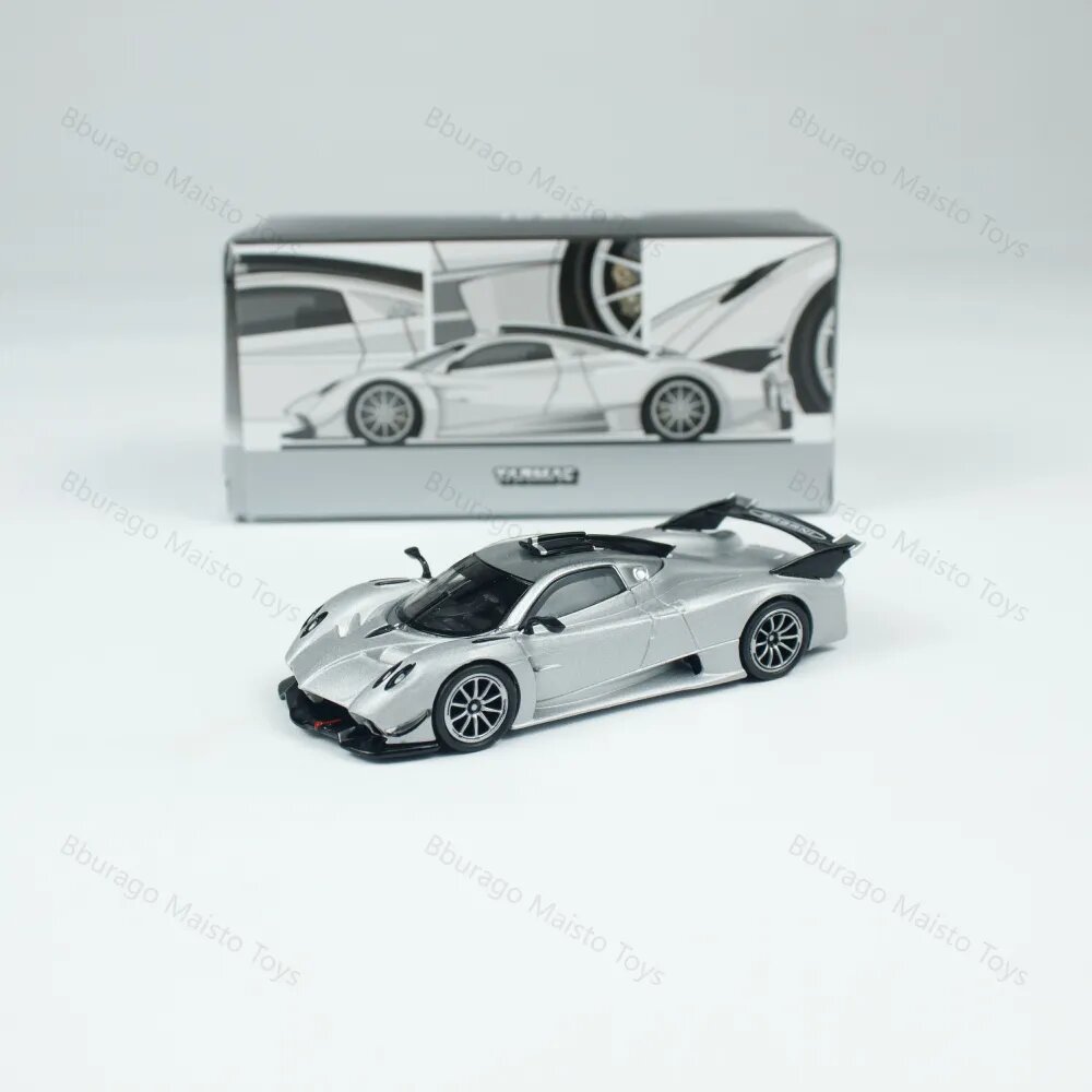 Tarmac Works 1:64 Pagani Huayra R Satin Silver отлитая под давлением модель гоночного автомобиля Игрушки