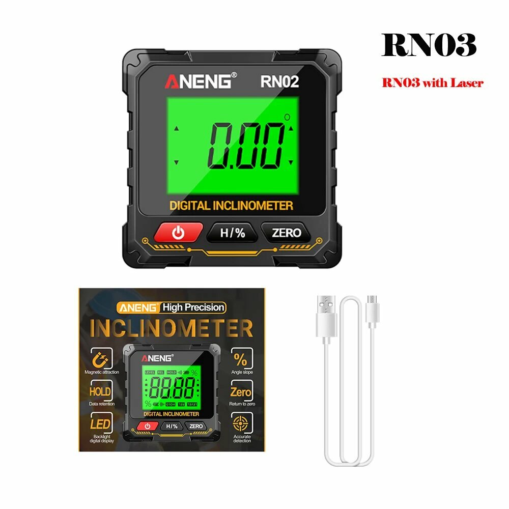 ANENG RN02/RN03 Цифровой Угломер с Лазером
