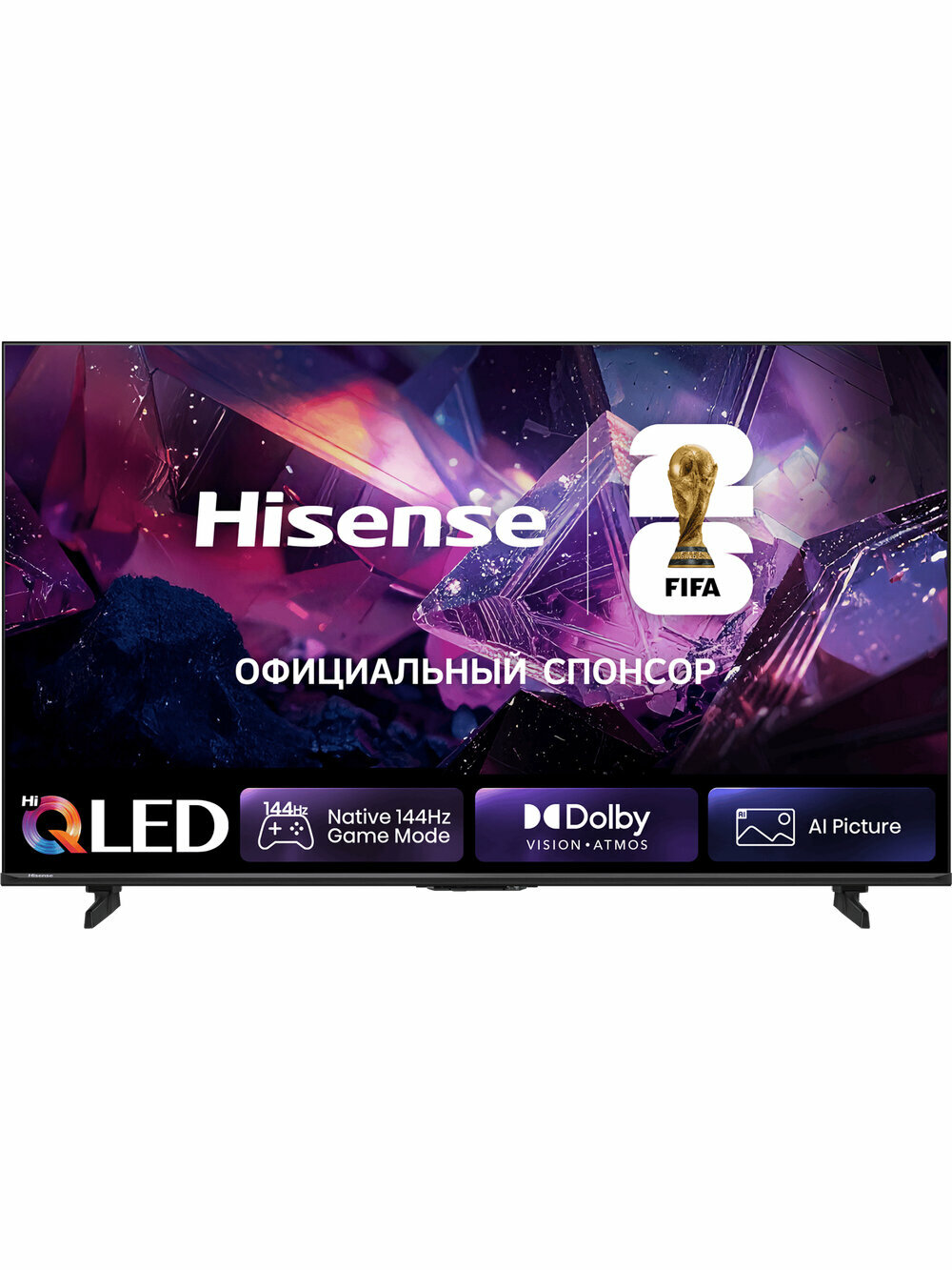 55" Телевизор HISENSE 55E7S PRO 144 Гц, 4K Ultra HD (3840x2180), QLED & DLED подсветка, есть Smart TV, серый, релиз 2026