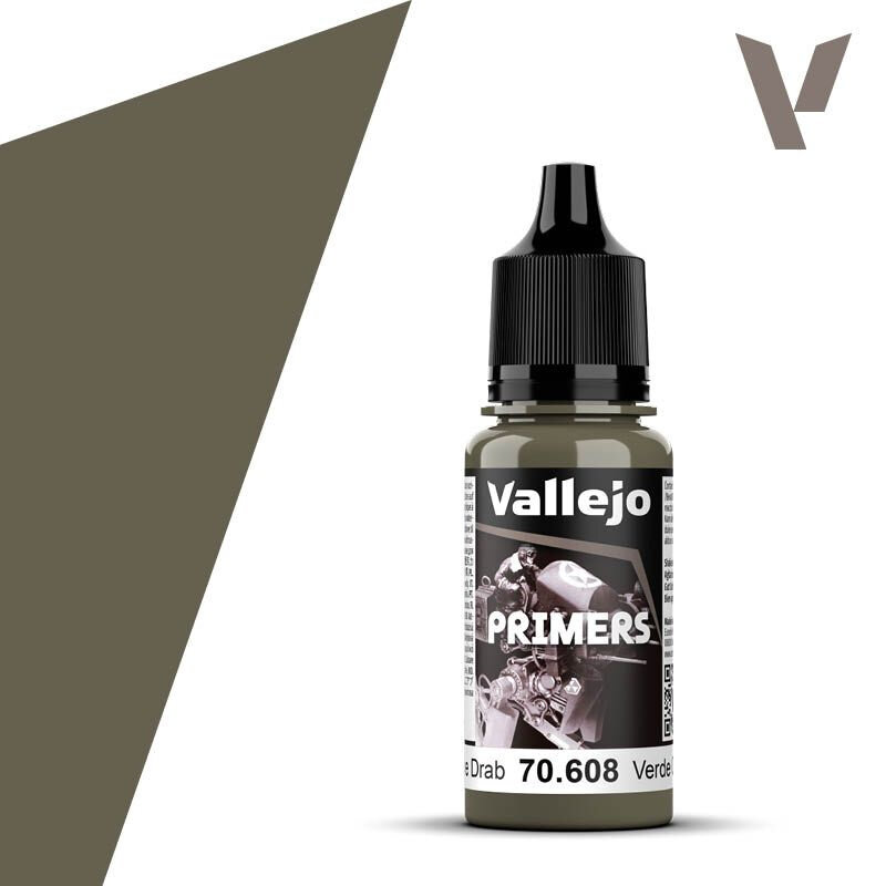 Краска Vallejo Surface Primer: USA Olive Drab 70.608 грунтовка 17 мл