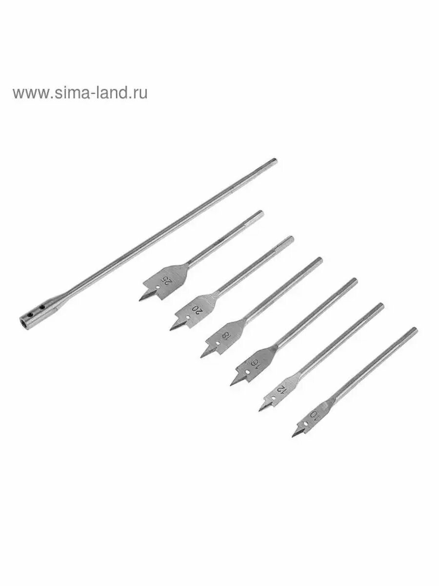 Комплект перовых сверл и удлинитель для древесины