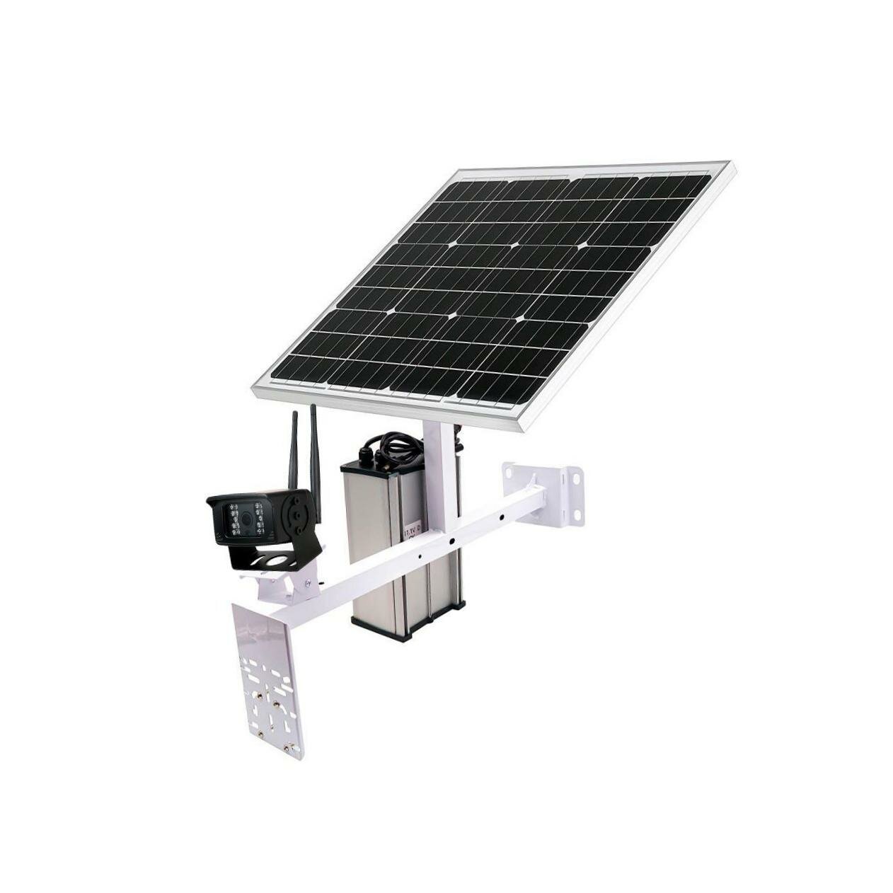 Комплект солнечная панель и 3G-4G GSM камера LinkSolar 60W-40AH/NC06G (E97898KO), 4G видеокамера для дачи, беспроводная камера солнечной батареи.