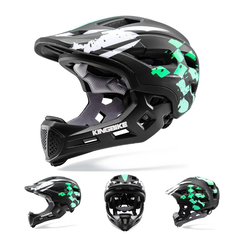 Детский велошлем Kingbike JC014-green-2