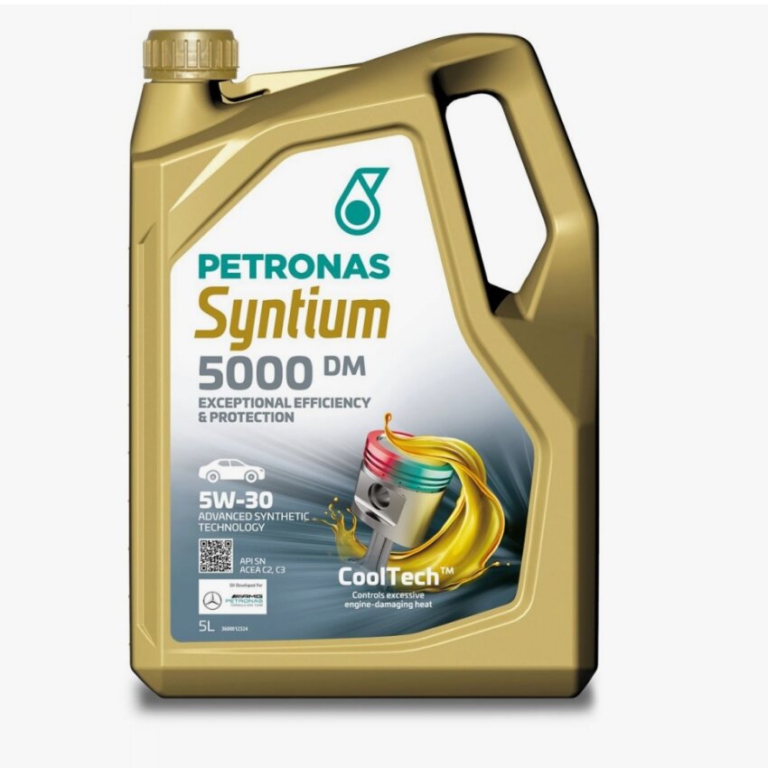 Моторное масло Petronas Syntium 5000 DM 5W-30 (5л), PET-5W30-5000DM-5L