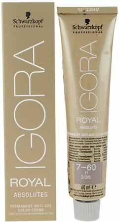 Краска для волос Schwarzkopf Professional Igora Royal Absolutes, оттенок 6-60 темный блонд шоколадный натуральный, 60 мл