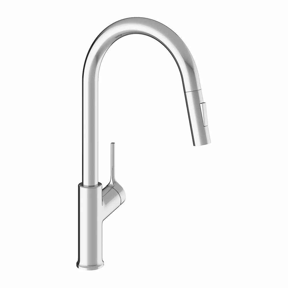 Смеситель для кухни Aqueduto ассистент (ASSISTENTE) ASI0500 с поворотным изливом, хром, глянцевый, однорычажный, латунный, с керамическим картриджем