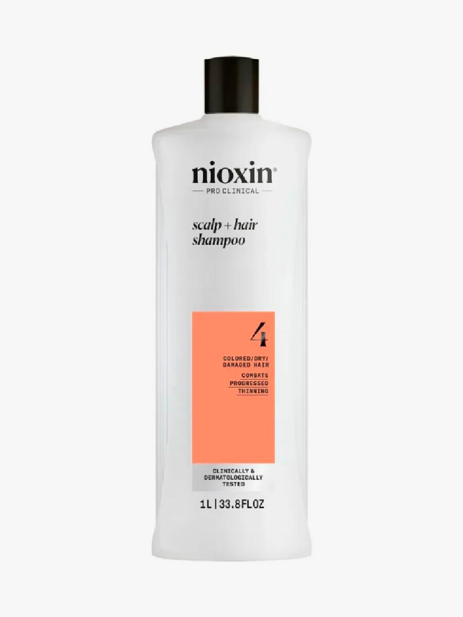 Шампунь для волос Nioxin System 4 Cleanser для тонких химически обработанных волос, 1000 мл