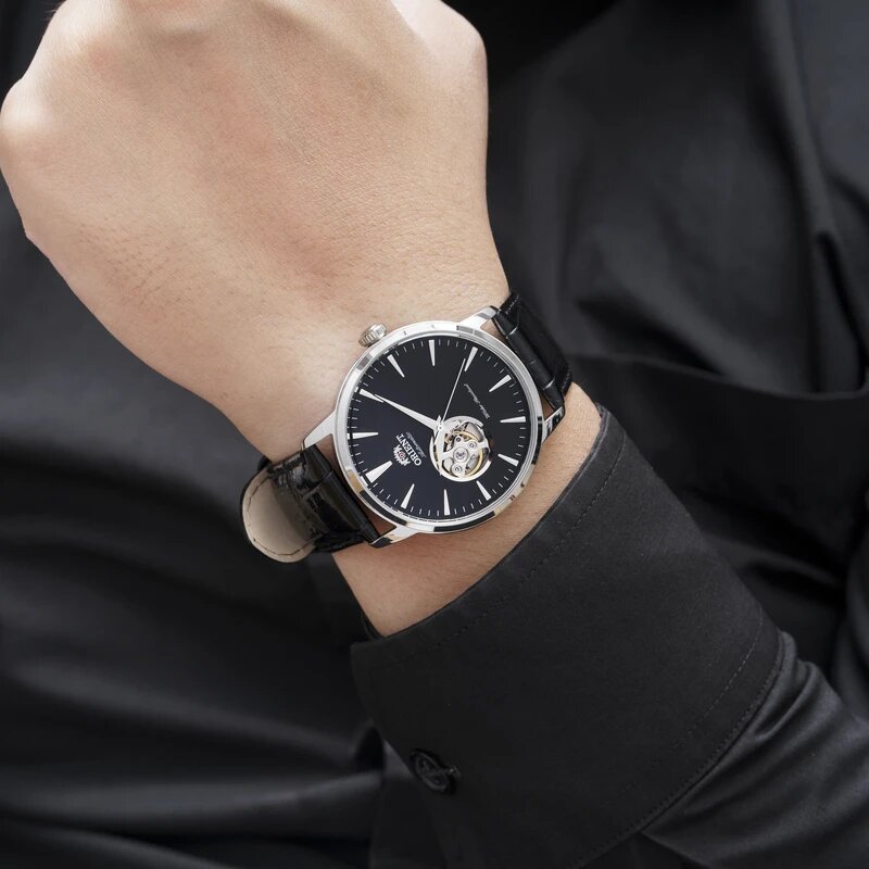 Наручные часы ORIENT Automatic, серебряный, черный — фото 1