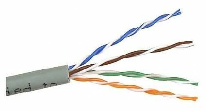 Кабель информационный Lanmaster категория 5E, UTP, 4 пары, 24AWG PVC, внутренний, 100 м, серый (TWT-5EUTP/100-GY)