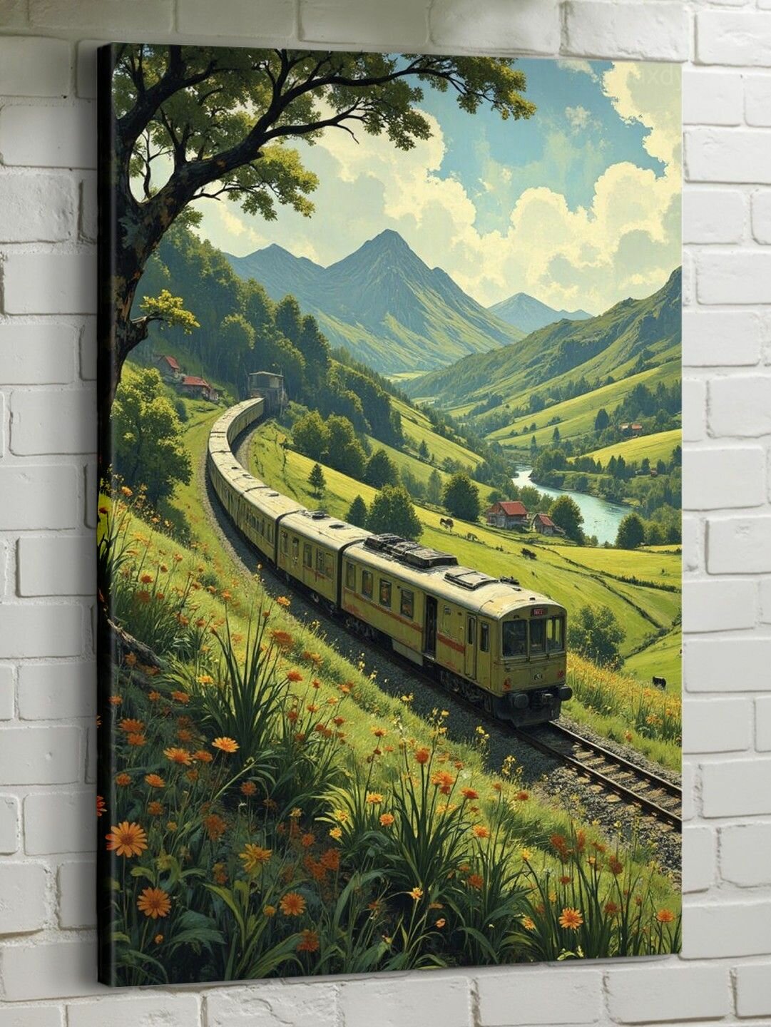 "Trainstate" - картина на холсте, 80x50 см.