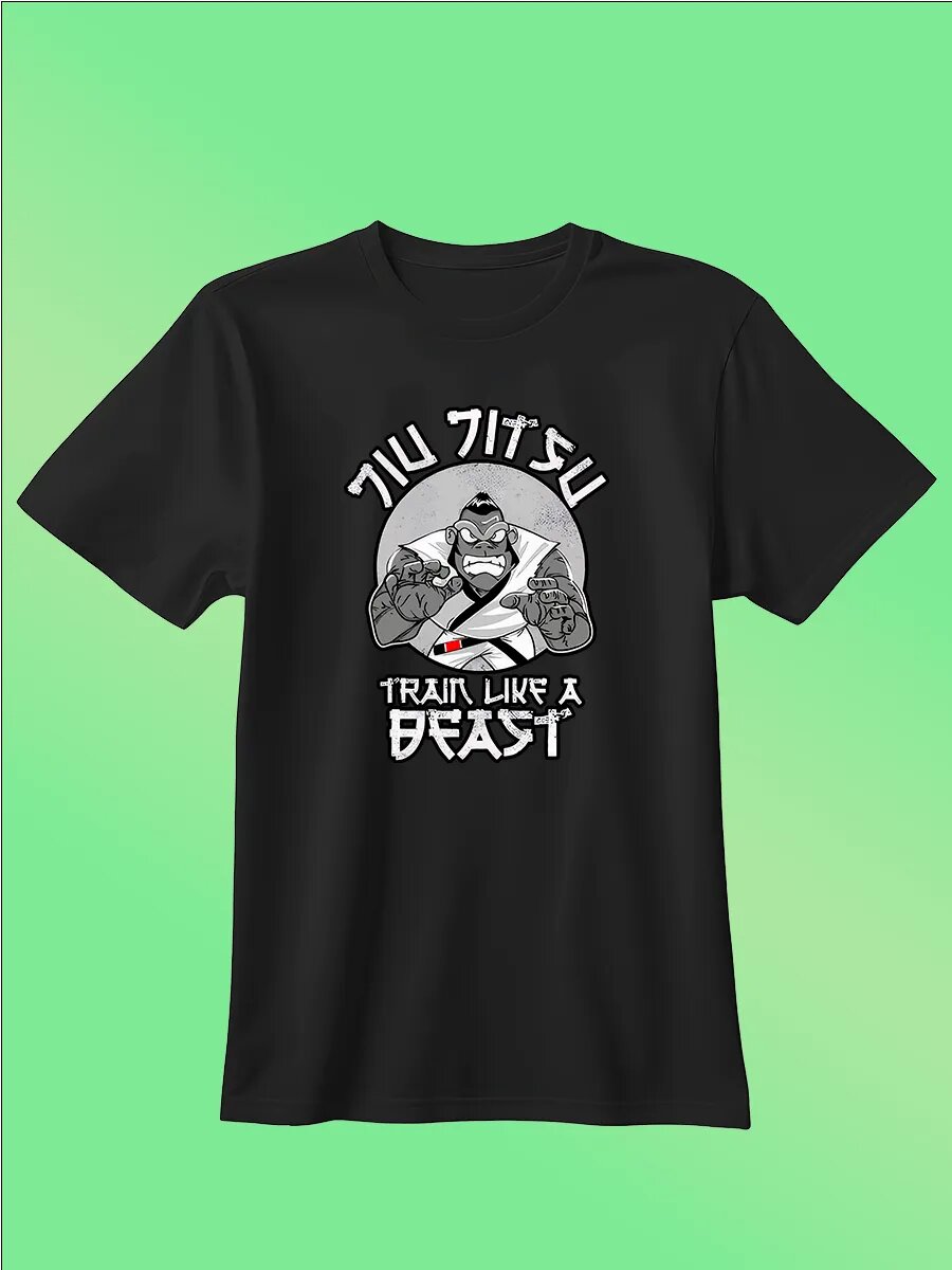 Футболка Zerosell джиу-джитсу горилла train like a beast