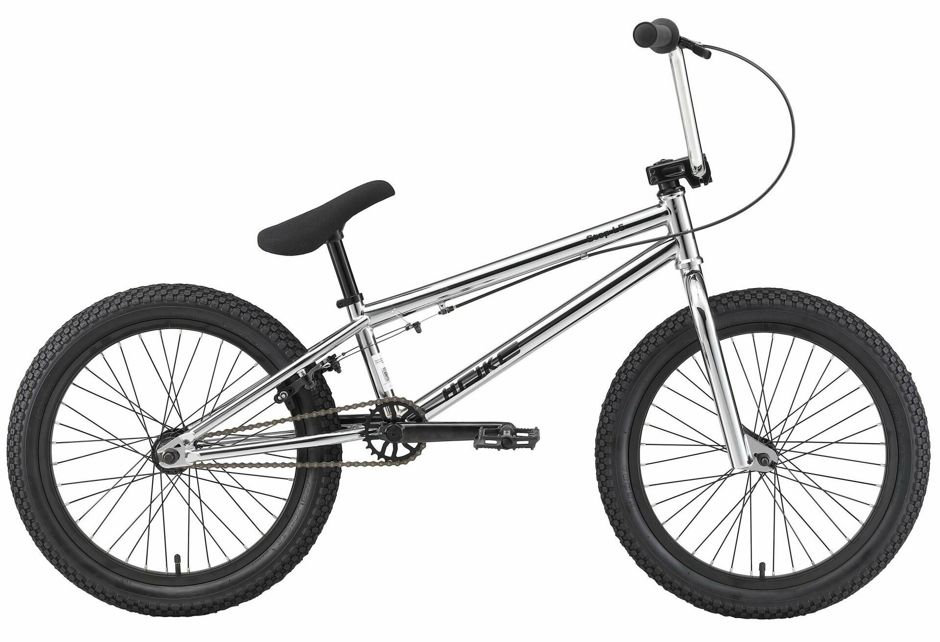 Велосипед трюковой Bmx HOKE Step L5 глянцевый серебристый под рост 127-170 см