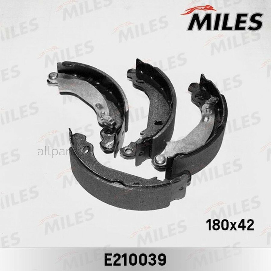 MILES E210039 Колодки торм. бар. RENAULT LOGAN/CLIO (180x42) торм. система BENDIX