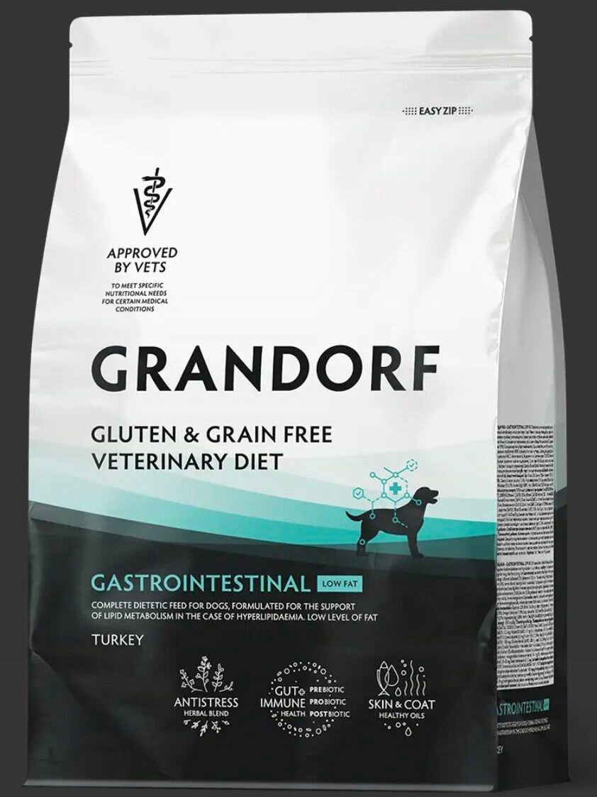 GRANDORF VETERINARY GASTROINTESTINAL LOW FAT сухой корм для собак 1кг