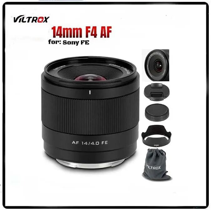 VILTROX 14mm F4.0 FE-Mount объектив для Sony, полнокадровой автофокус ультраширокоугольный основной объектив для Sony E-Mount камер