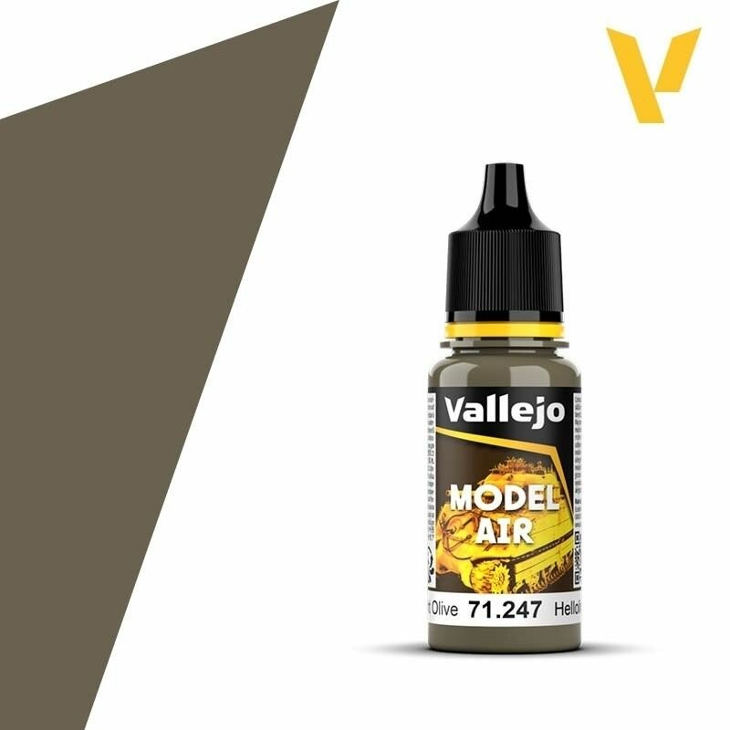 Краска Vallejo серии Model Air Light Olive RAL6040 (17мл) 71.247 акриловая