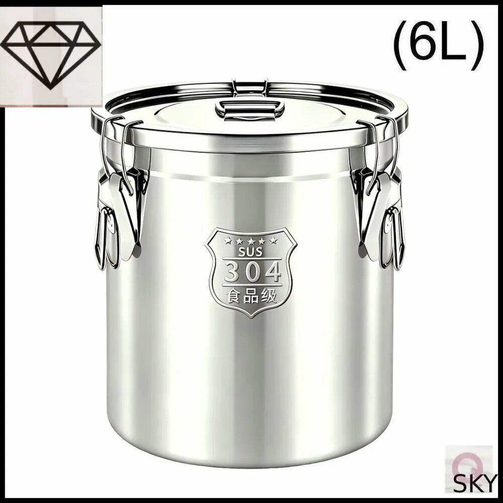 Бидон, Нержавеющая сталь, 6 л